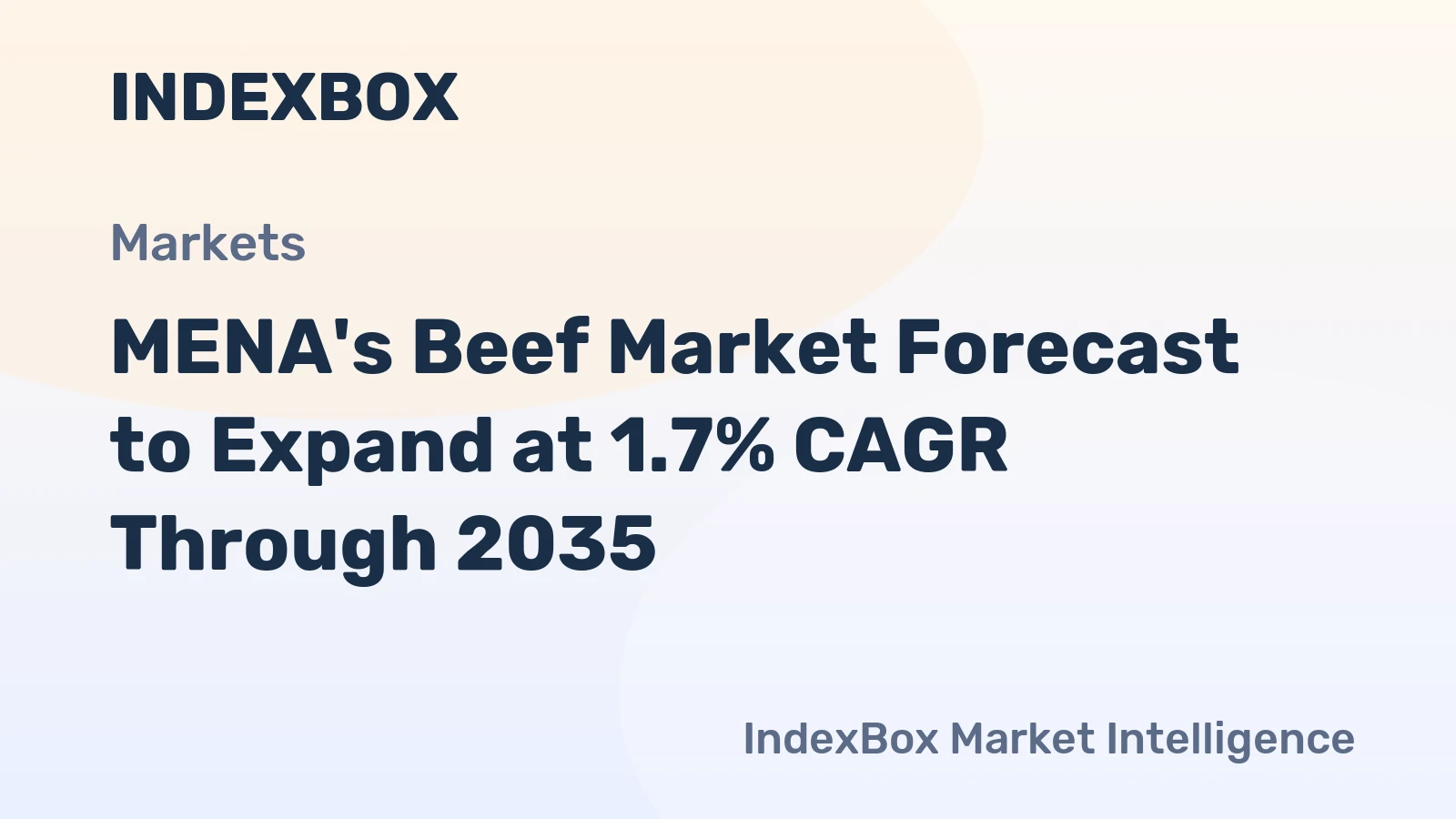 MENA's Beef Market Forecast to Expand at 1.7% CAGR Through 2035