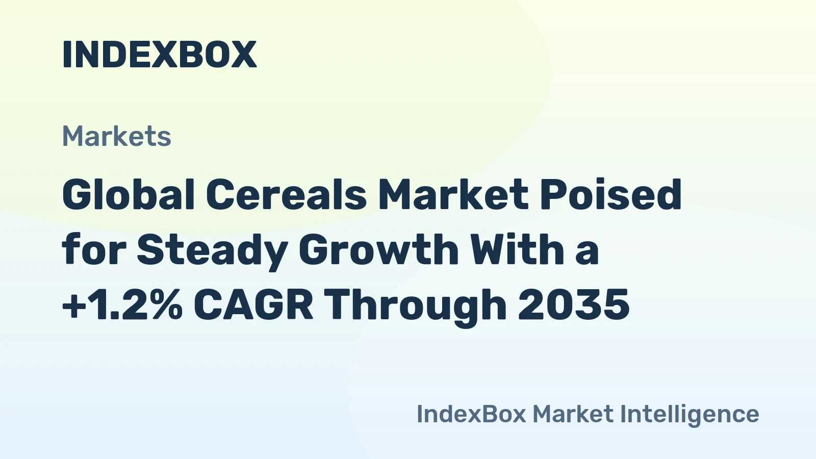 Global Cereals Market Poised for Steady Growth With a +1.2% CAGR Through 2035