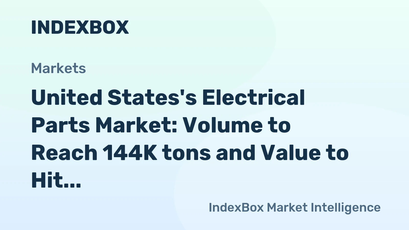 United States's Electrical Parts Market: Volume to Reach 144K tons and Value to Hit $7.8B by 2035