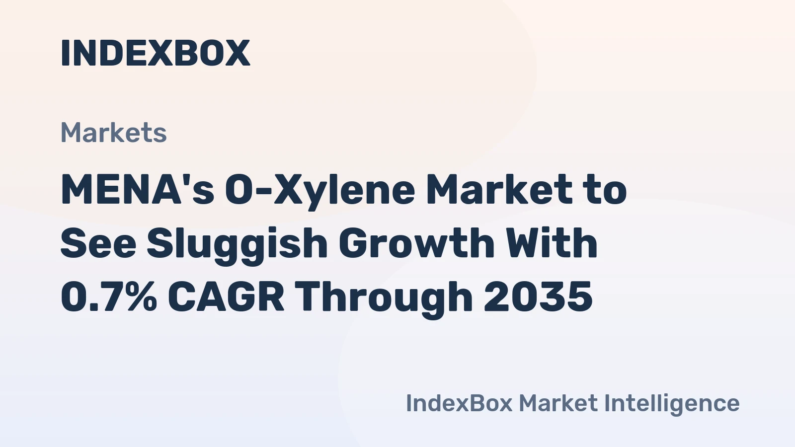 MENA's O-Xylene Market to See Sluggish Growth With 0.7% CAGR Through 2035