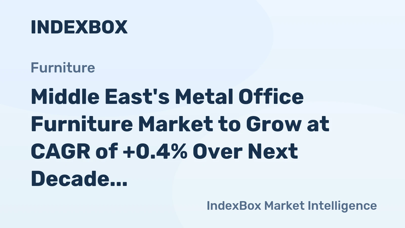 Middle East's Metal Office Furniture Market to Grow at CAGR of +0.4% Over Next Decade, Reaching $8B in Value by 2035