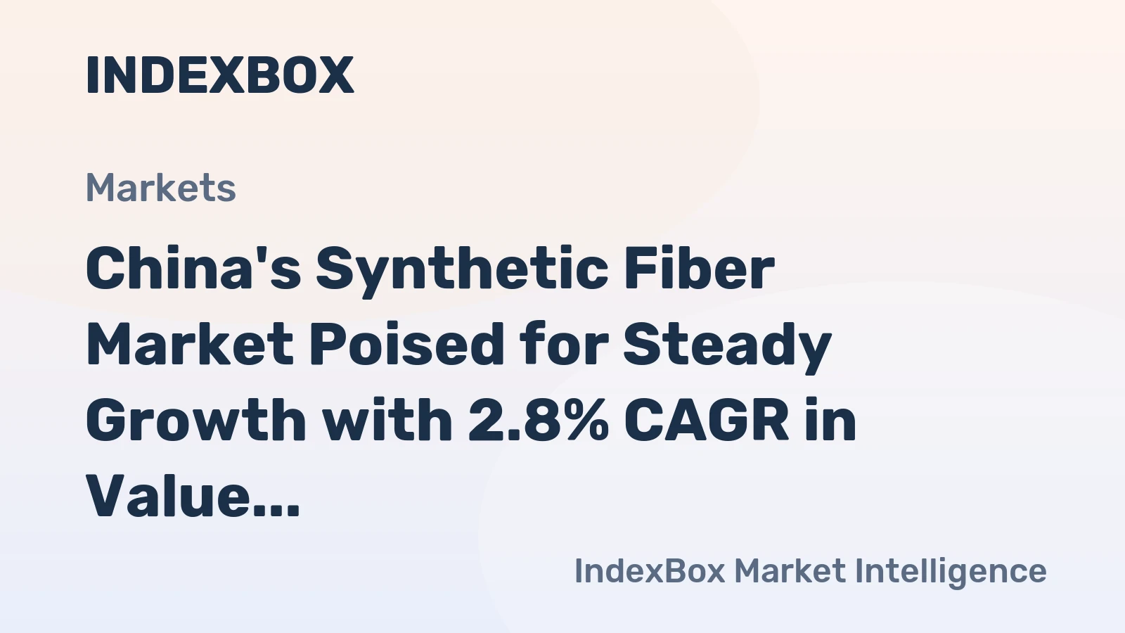 China's Synthetic Fiber Market Poised for Steady Growth with 2.8% CAGR in Value Through 2035