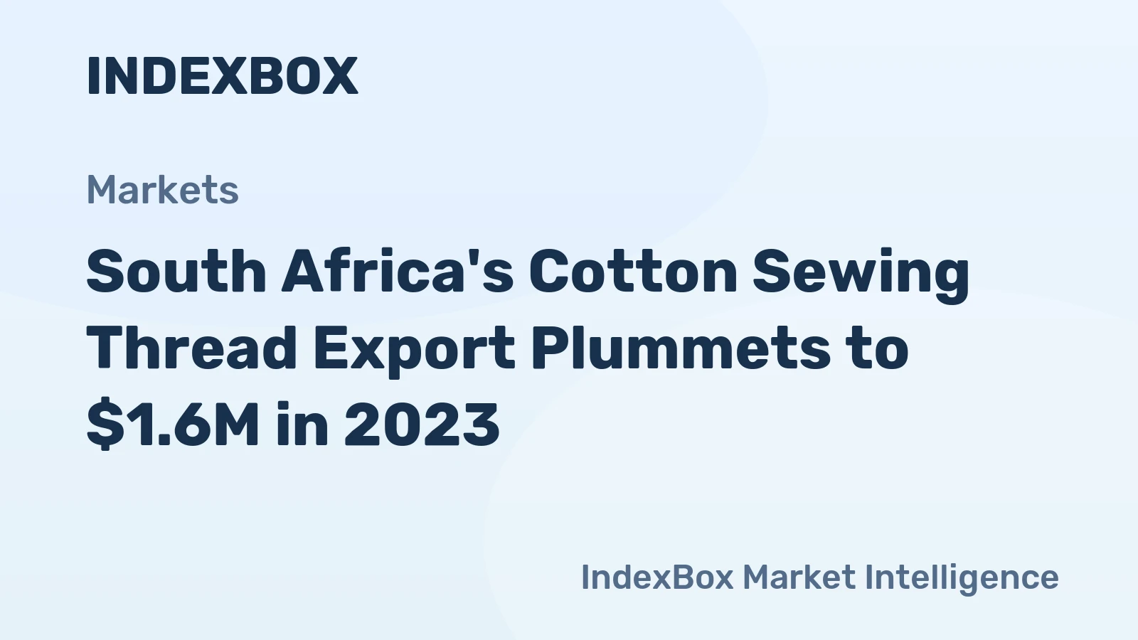 South Africa's Cotton Sewing Thread Export Plummets to $1.6M in 2023
