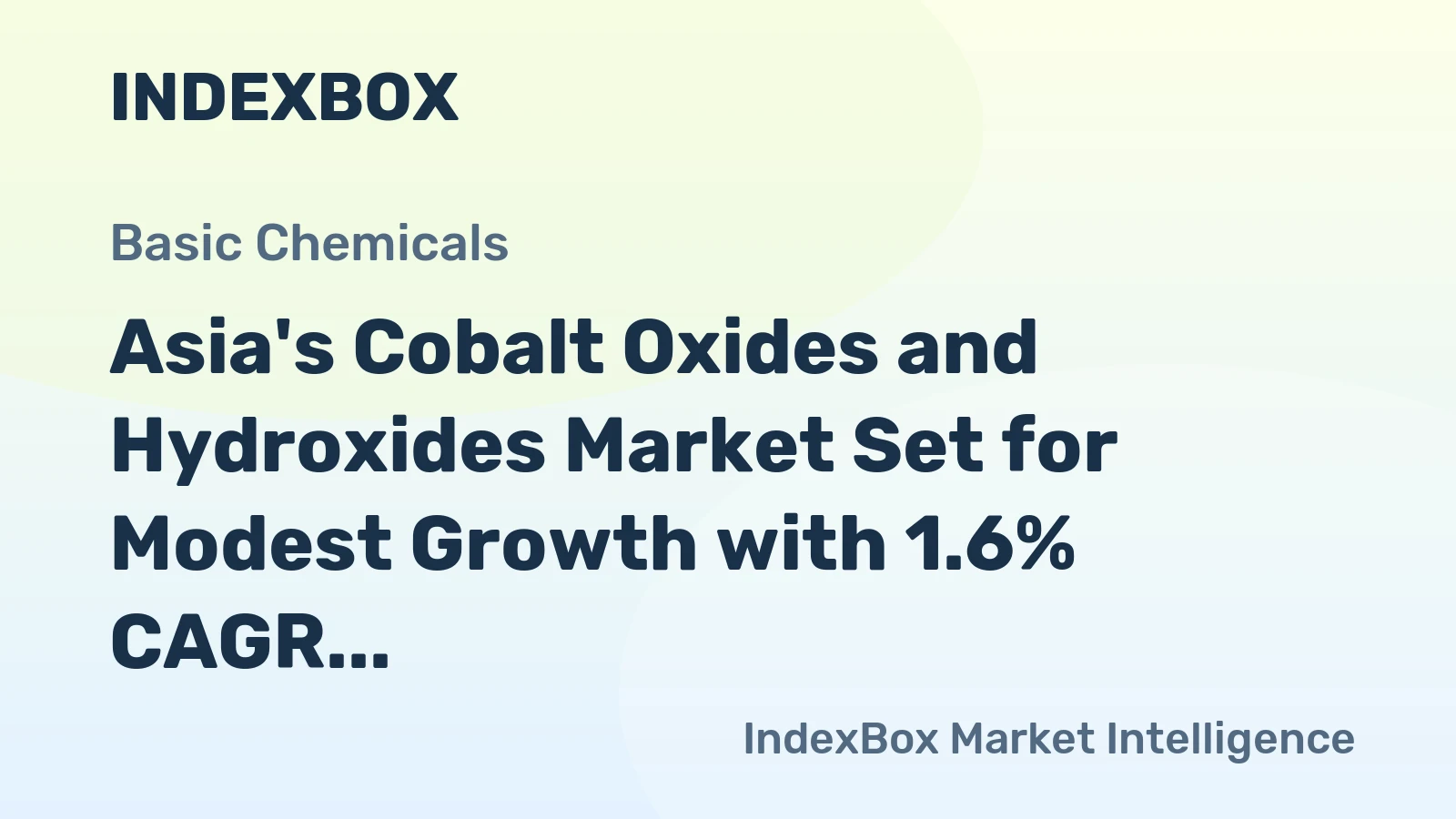 Asia's Cobalt Oxides and Hydroxides Market Set for Modest Growth with 1.6% CAGR Through 2035