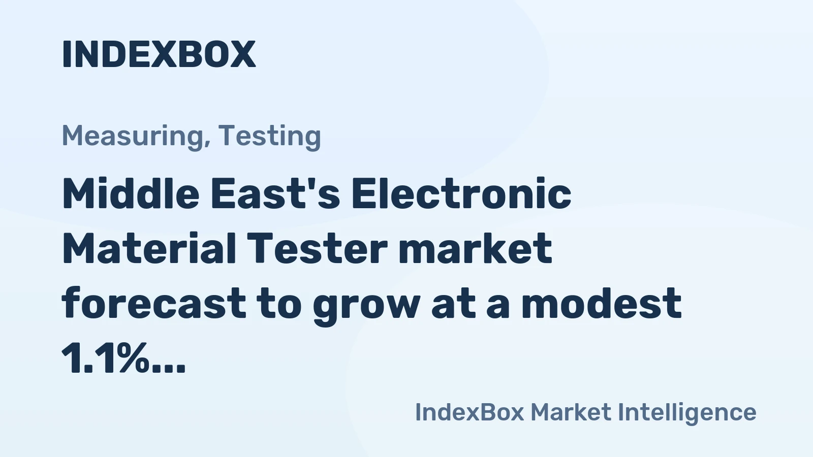 Middle East's Electronic Material Tester market forecast to grow at a modest 1.1% CAGR through 2035, driven by rising regional demand.