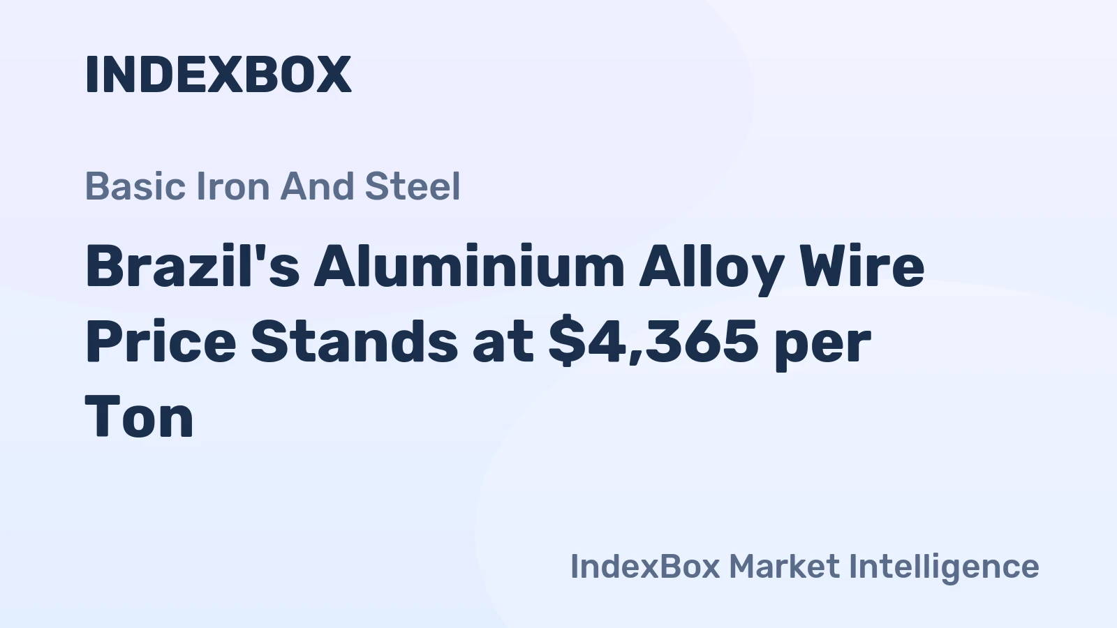 Brazil's Aluminium Alloy Wire Price Stands at $4,365 per Ton