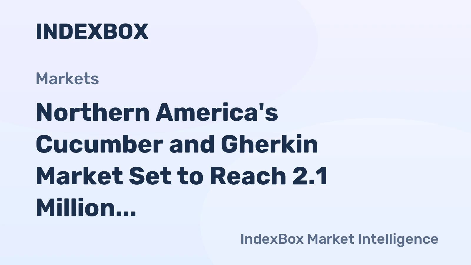 Northern America's Cucumber and Gherkin Market Set to Reach 2.1 Million Tons and $2.8 Billion by 2035