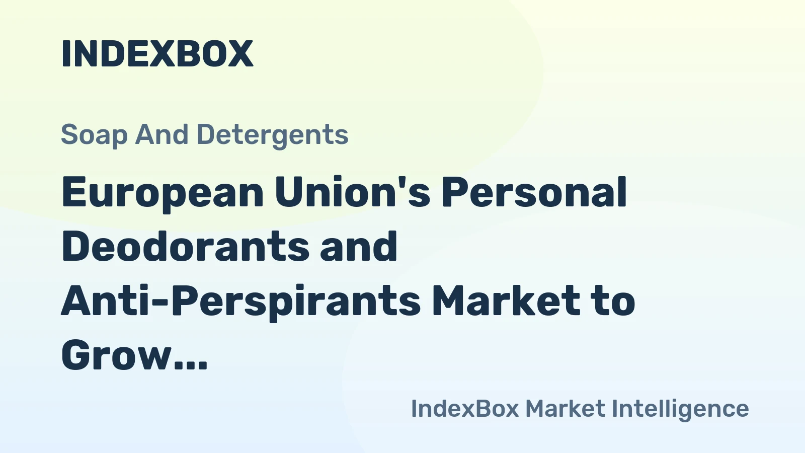 European Union's Personal Deodorants and Anti-Perspirants Market to Grow at CAGR of +0.6% from 2024 to 2035