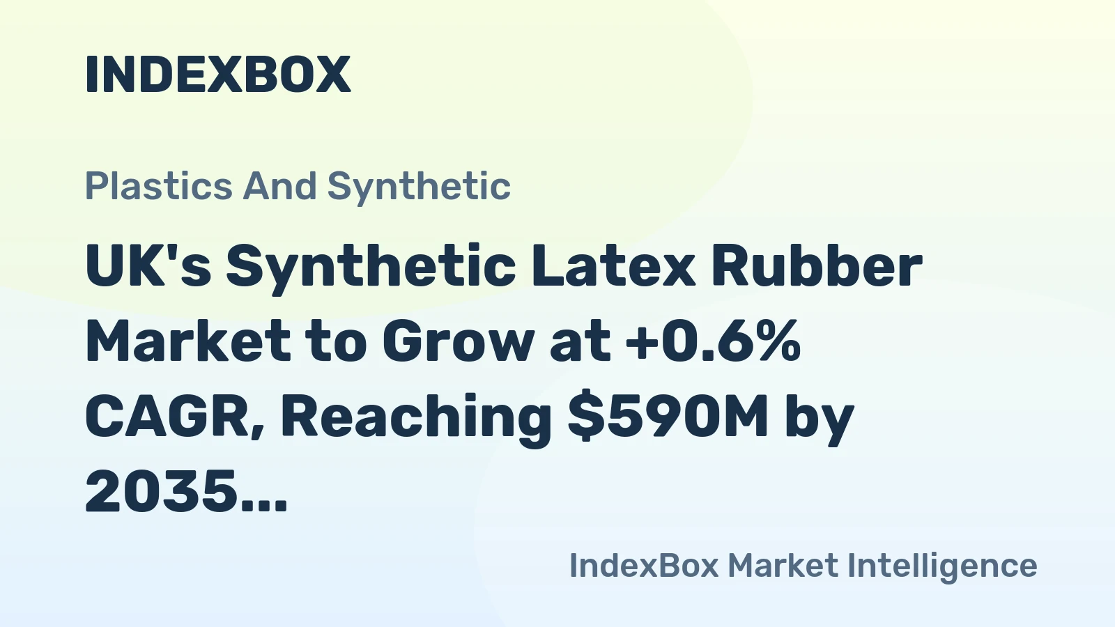 UK's Synthetic Latex Rubber Market to Grow at +0.6% CAGR, Reaching $590M by 2035