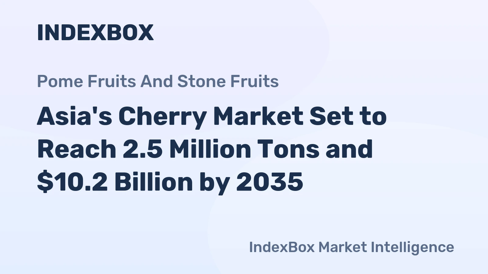 Asia's Cherry Market Set to Reach 2.5 Million Tons and $10.2 Billion by 2035
