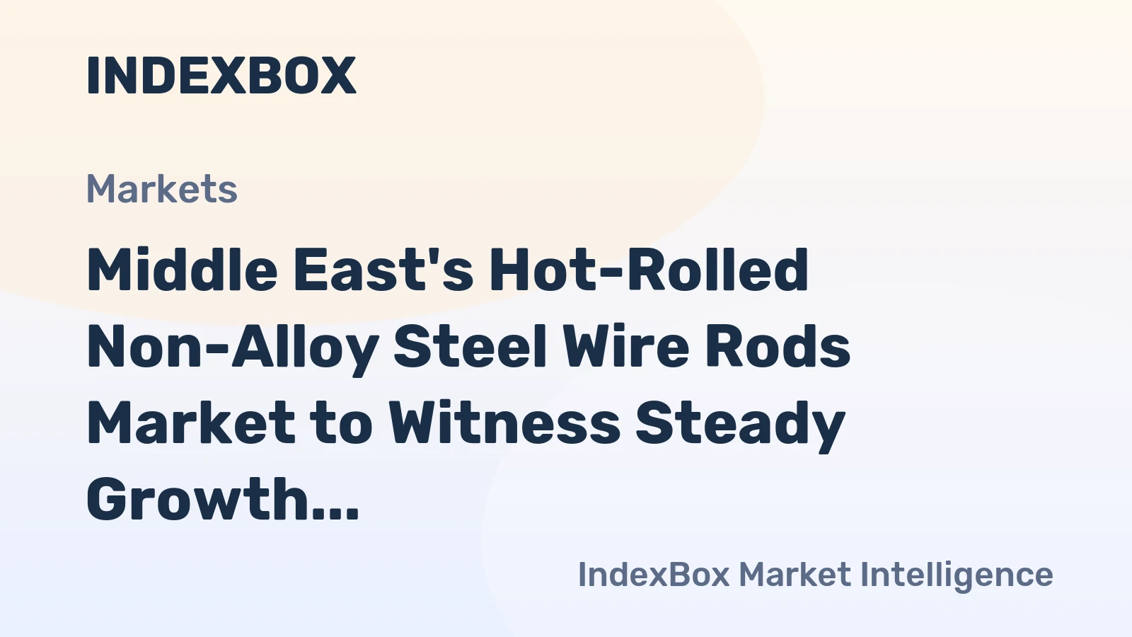 Middle East's Hot-Rolled Non-Alloy Steel Wire Rods Market to Witness Steady Growth with a CAGR of +0.7% from 2024 to 2035