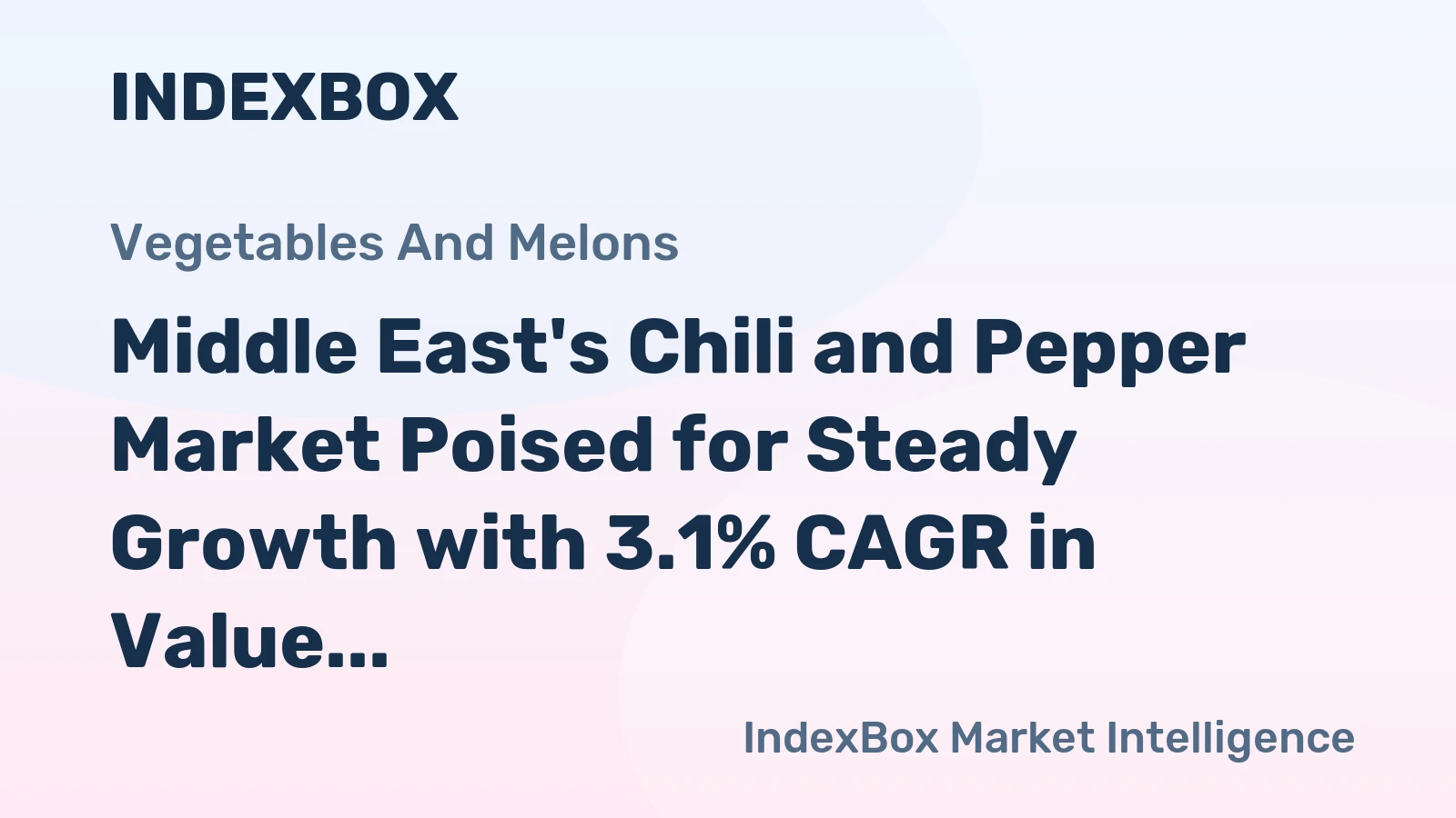 Middle East's Chili and Pepper Market Poised for Steady Growth with 3.1% CAGR in Value