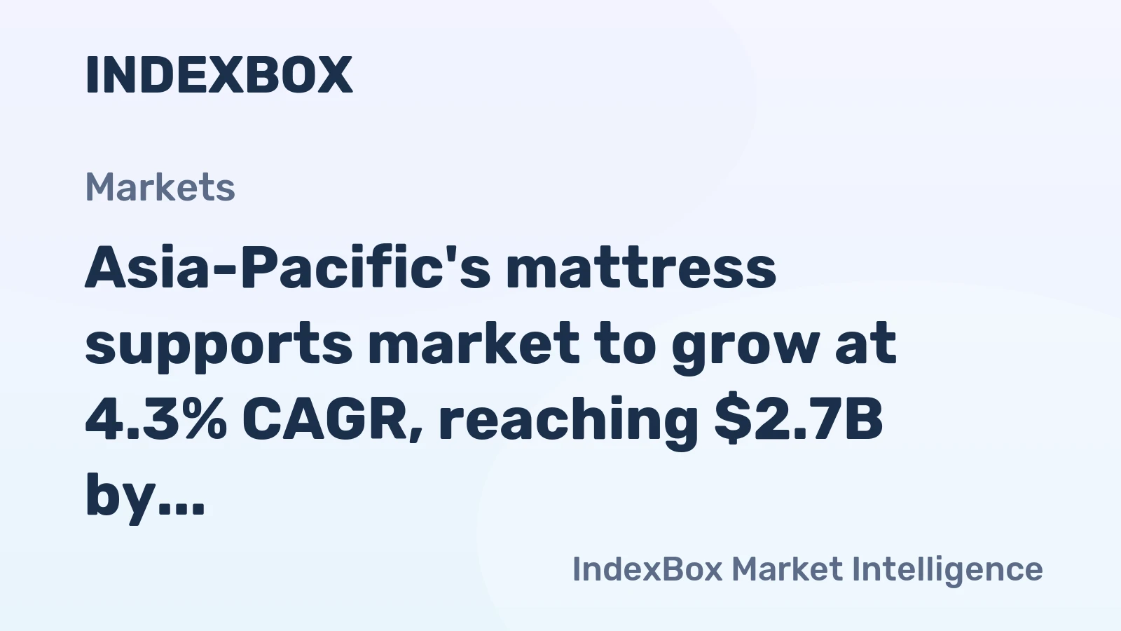 Asia-Pacific's mattress supports market to grow at 4.3% CAGR, reaching $2.7B by 2035 on sustained demand.