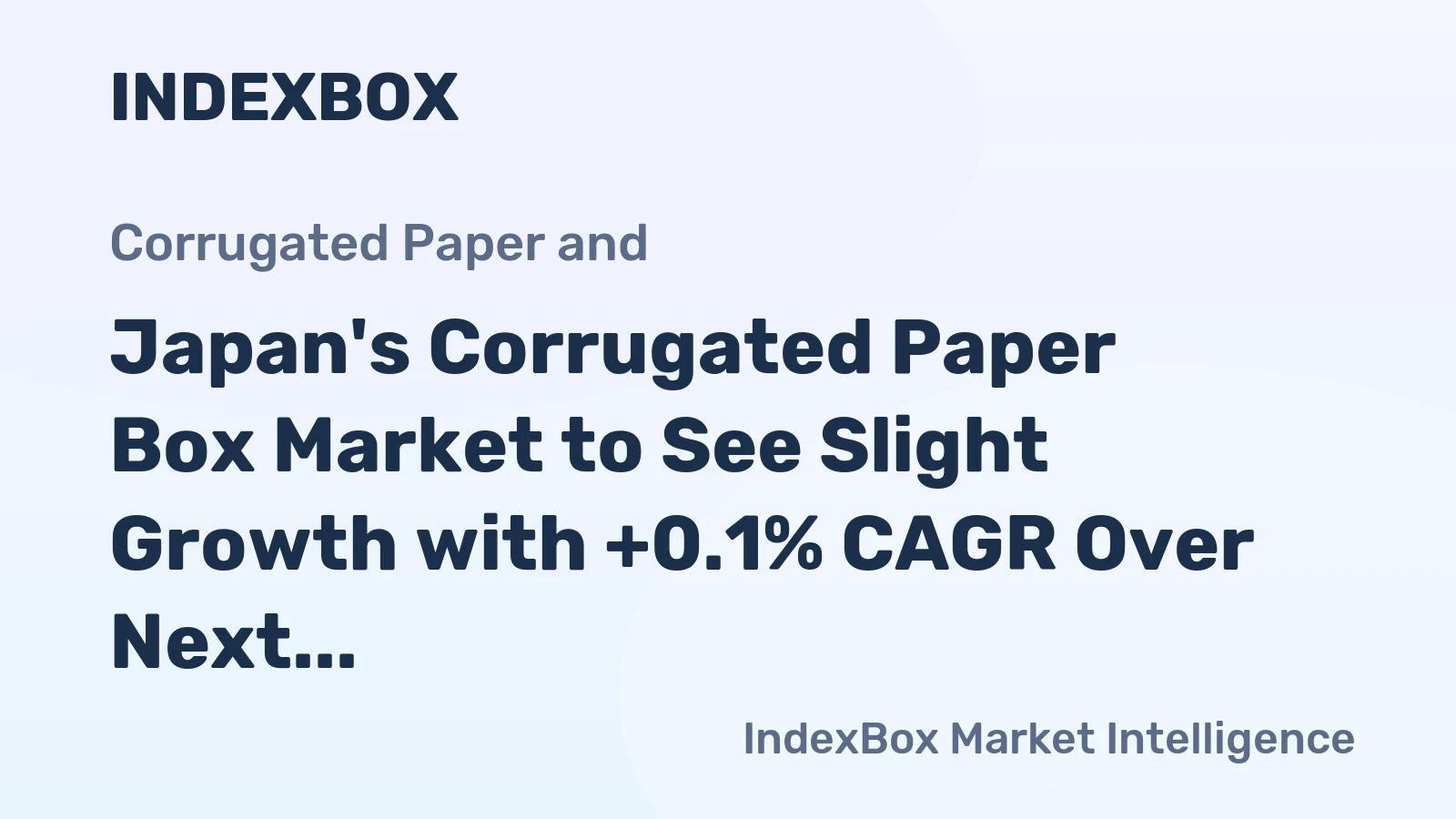 Japan's Corrugated Paper Box Market to See Slight Growth with +0.1% CAGR Over Next Decade