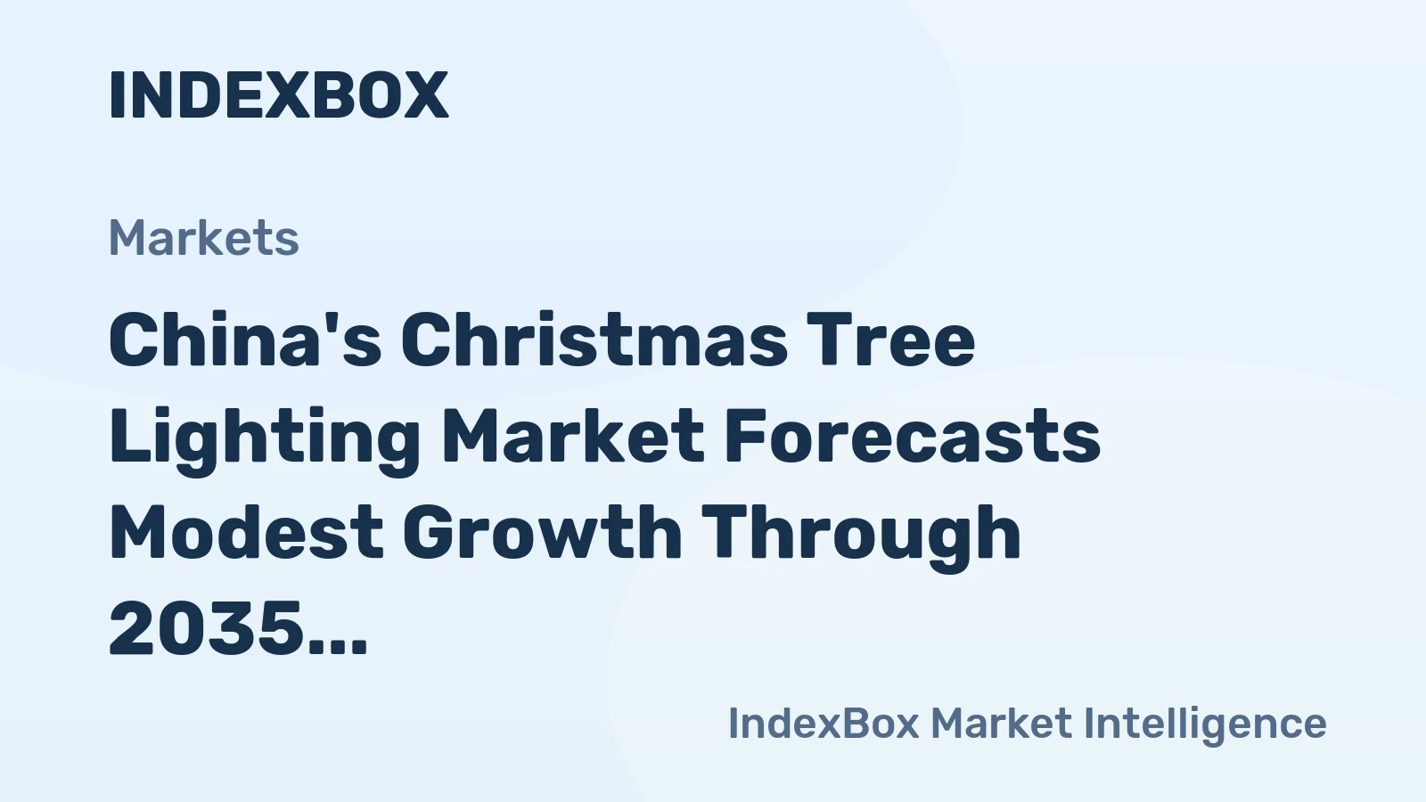 China's Christmas Tree Lighting Market Forecasts Modest Growth Through 2035