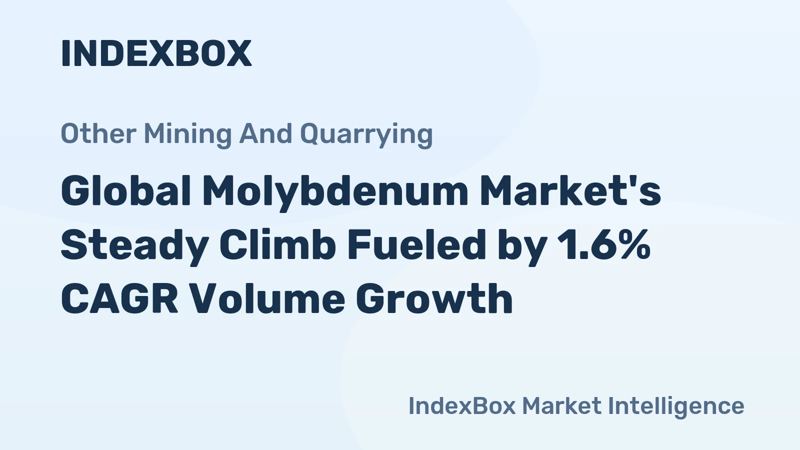 Global Molybdenum Market's Steady Climb Fueled by 1.6% CAGR Volume Growth
