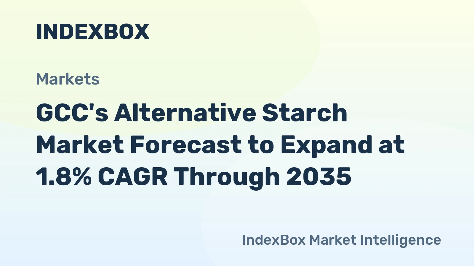 GCC's Alternative Starch Market Forecast to Expand at 1.8% CAGR Through 2035