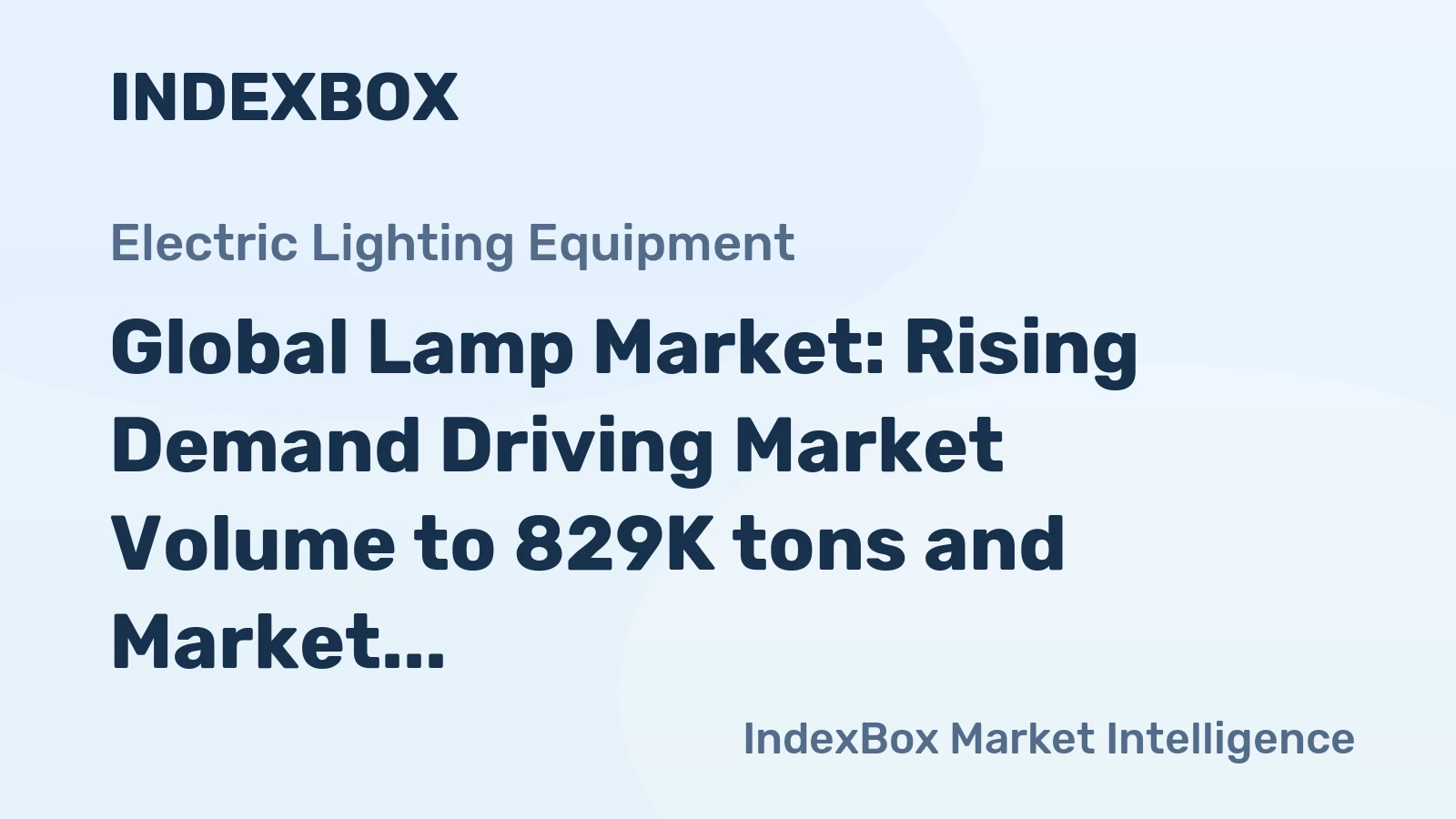 Global Lamp Market: Rising Demand Driving Market Volume to 829K tons and Market Value to $11.2B by 2035