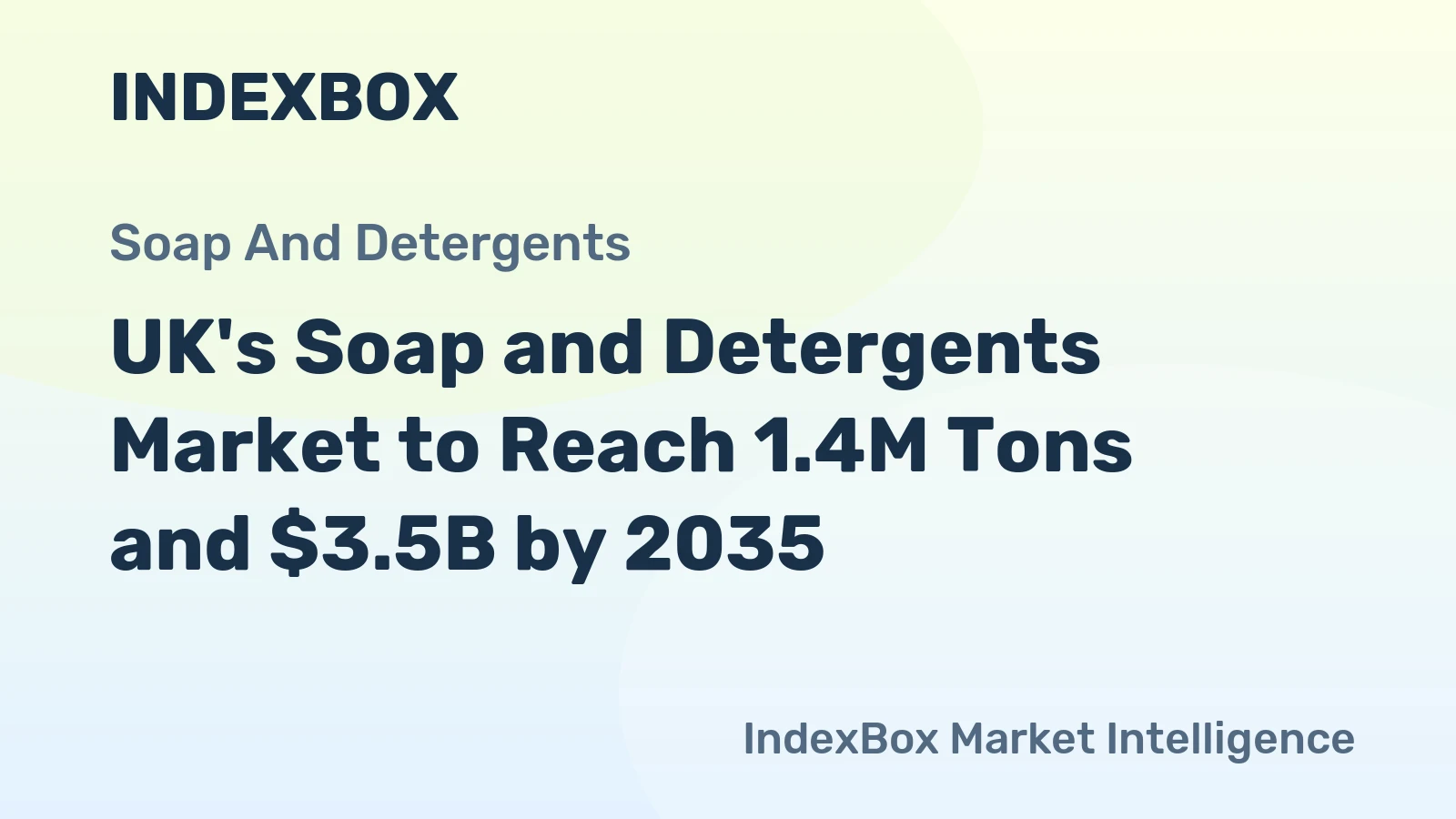 UK's Soap and Detergents Market to Reach 1.4M Tons and $3.5B by 2035