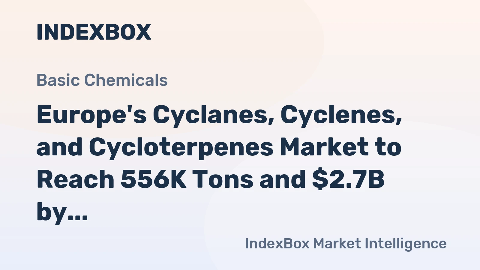 Europe's Cyclanes, Cyclenes, and Cycloterpenes Market to Reach 556K Tons and $2.7B by 2035