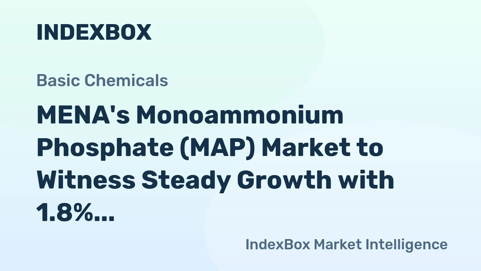 MENA's Monoammonium Phosphate (MAP) Market to Witness Steady Growth with 1.8% CAGR through 2035, Reaching 4.2M Tons