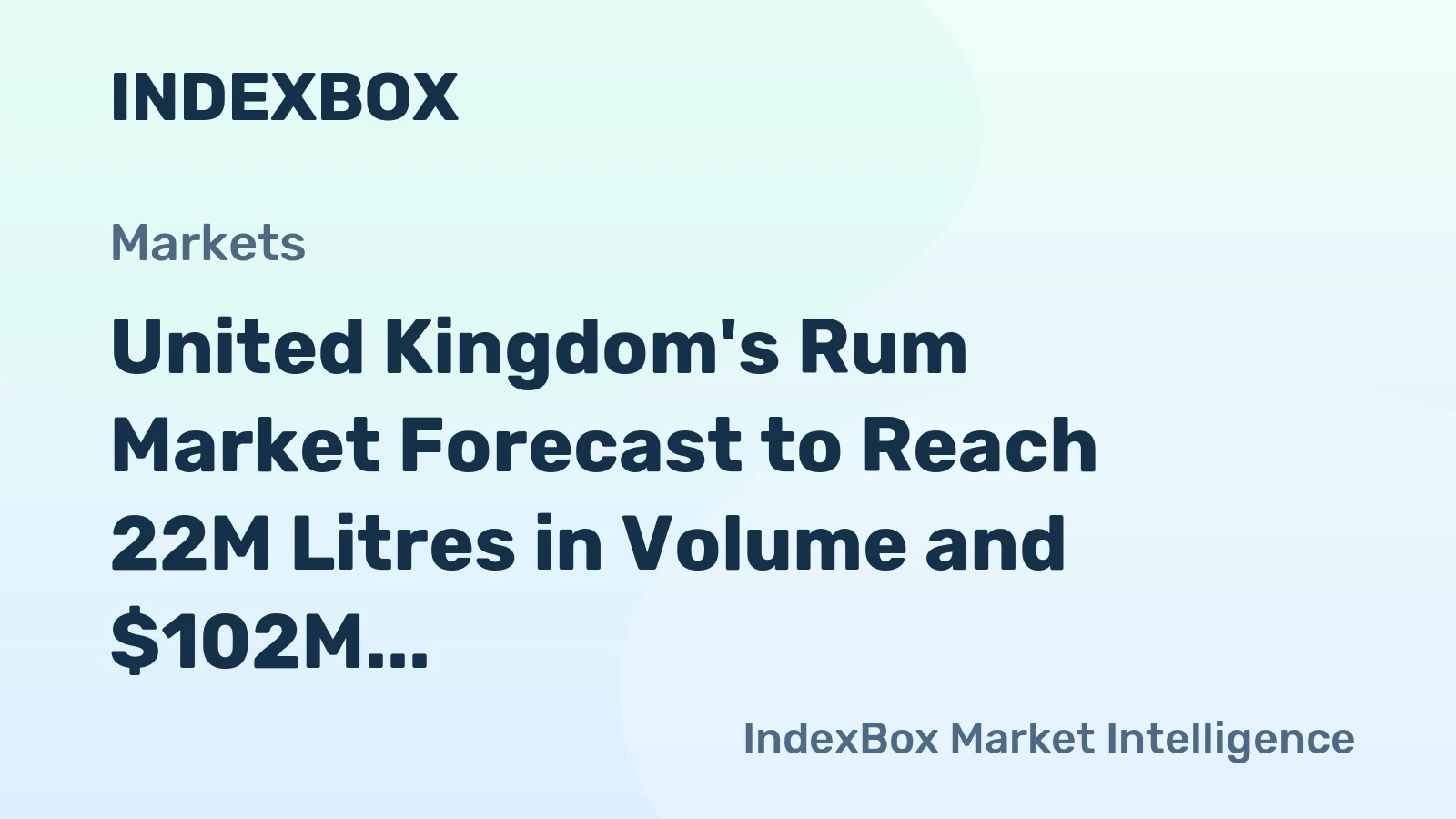 United Kingdom's Rum Market Forecast to Reach 22M Litres in Volume and $102M in Value by 2035