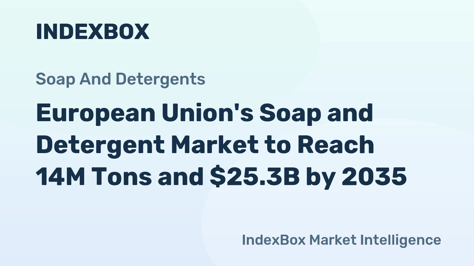 European Union's Soap and Detergent Market to Reach 14M Tons and $25.3B by 2035