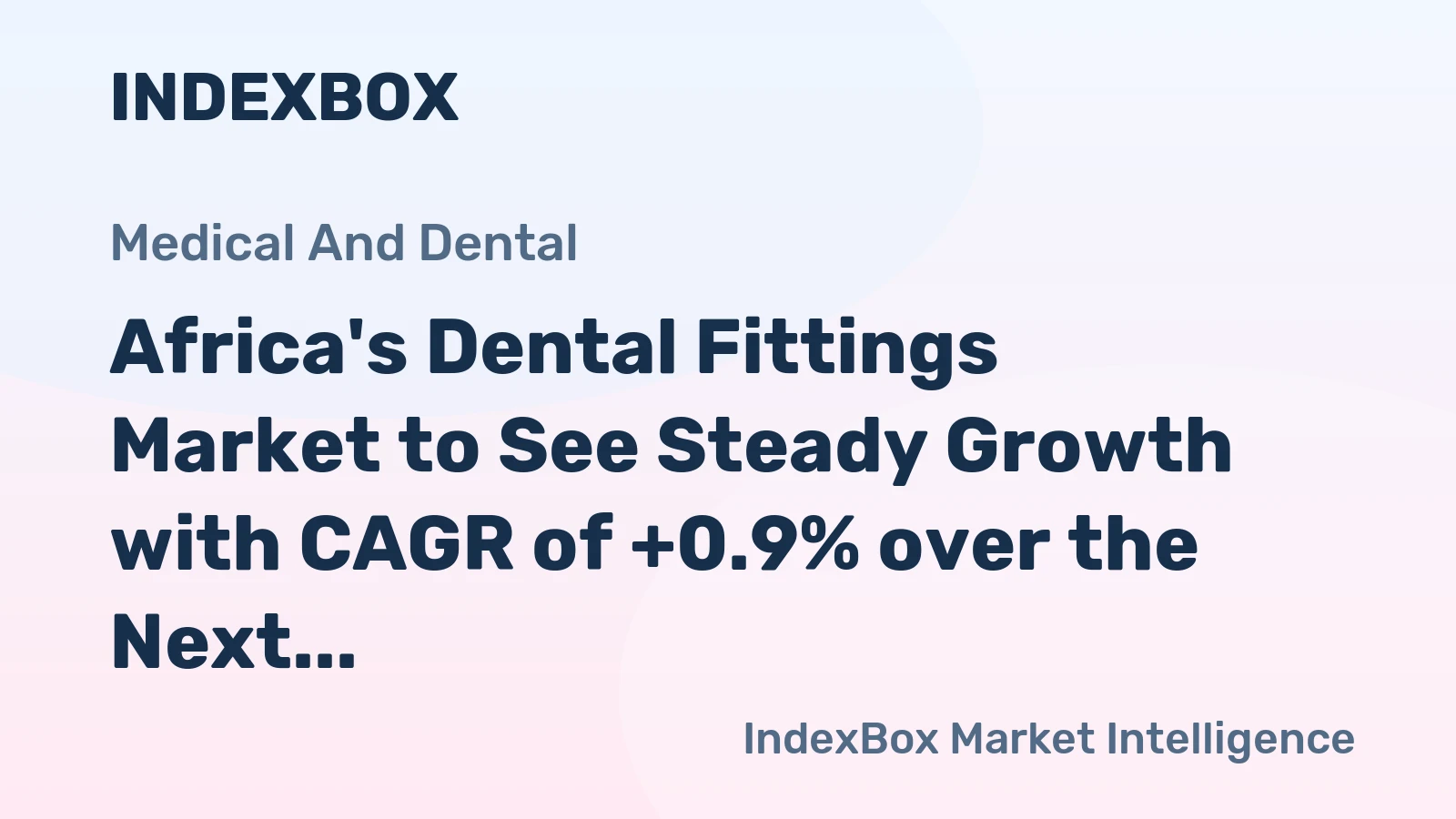 Africa's Dental Fittings Market to See Steady Growth with CAGR of +0.9% over the Next Decade