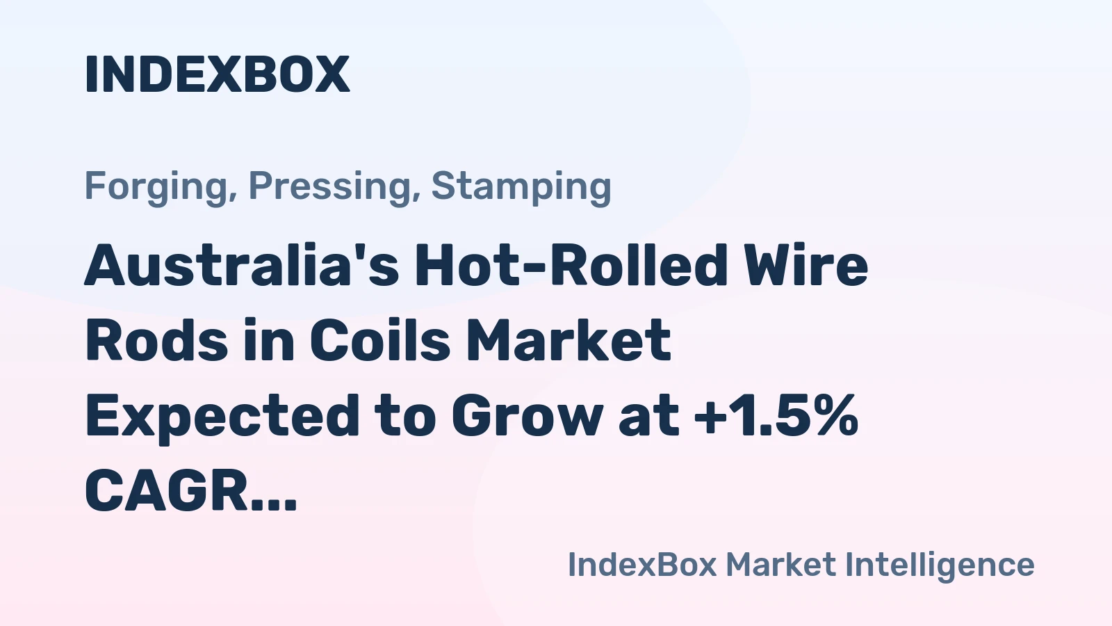 Australia's Hot-Rolled Wire Rods in Coils Market Expected to Grow at +1.5% CAGR Over Next Decade