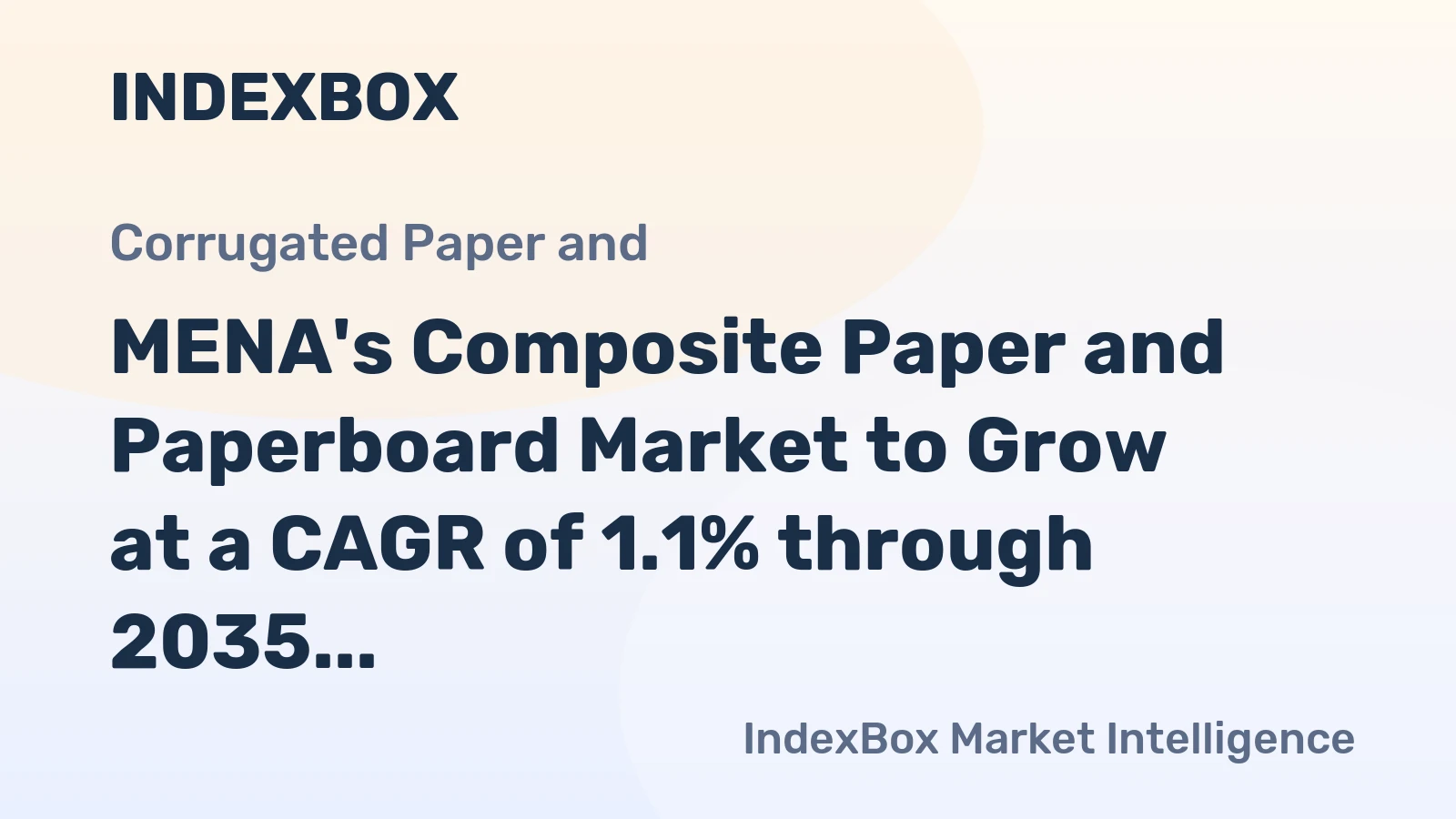 MENA's Composite Paper and Paperboard Market to Grow at a CAGR of 1.1% through 2035, Reaching $321M in Value