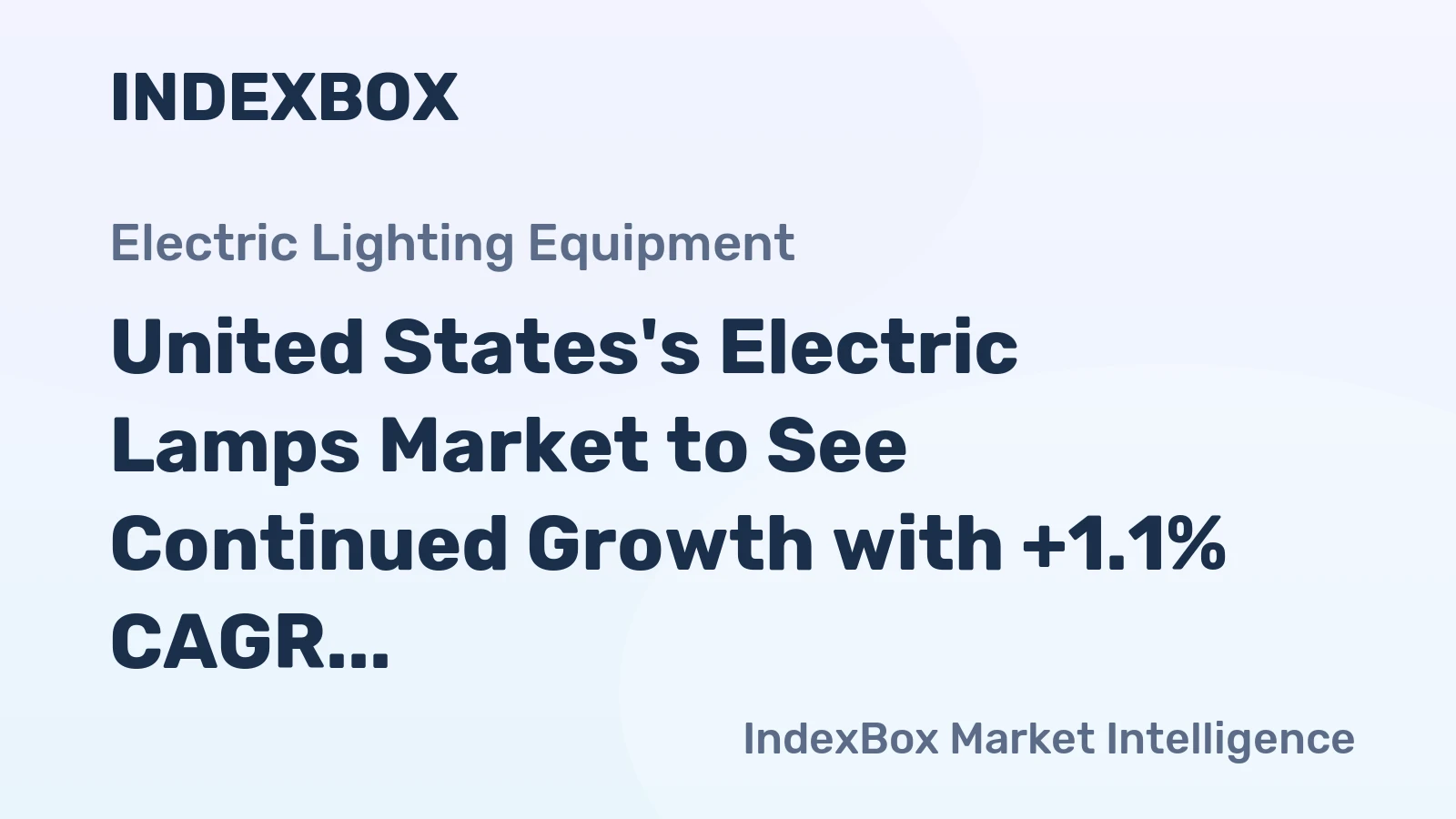 United States's Electric Lamps Market to See Continued Growth with +1.1% CAGR