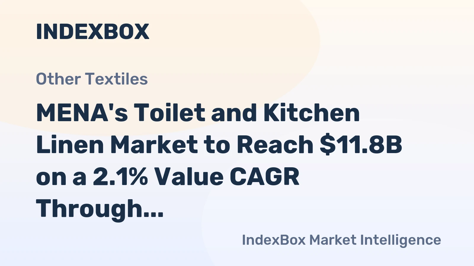 MENA's Toilet and Kitchen Linen Market to Reach $11.8B on a 2.1% Value CAGR Through 2035