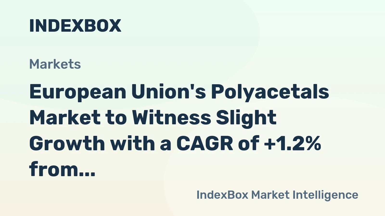 European Union's Polyacetals Market to Witness Slight Growth with a CAGR of +1.2% from 2024 to 2035