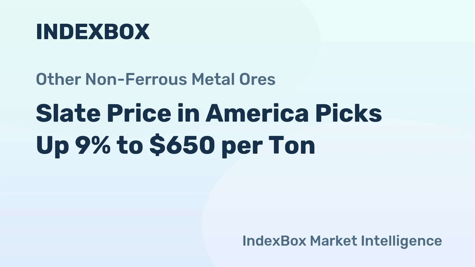 Slate Price in America Picks Up 9% to $650 per Ton