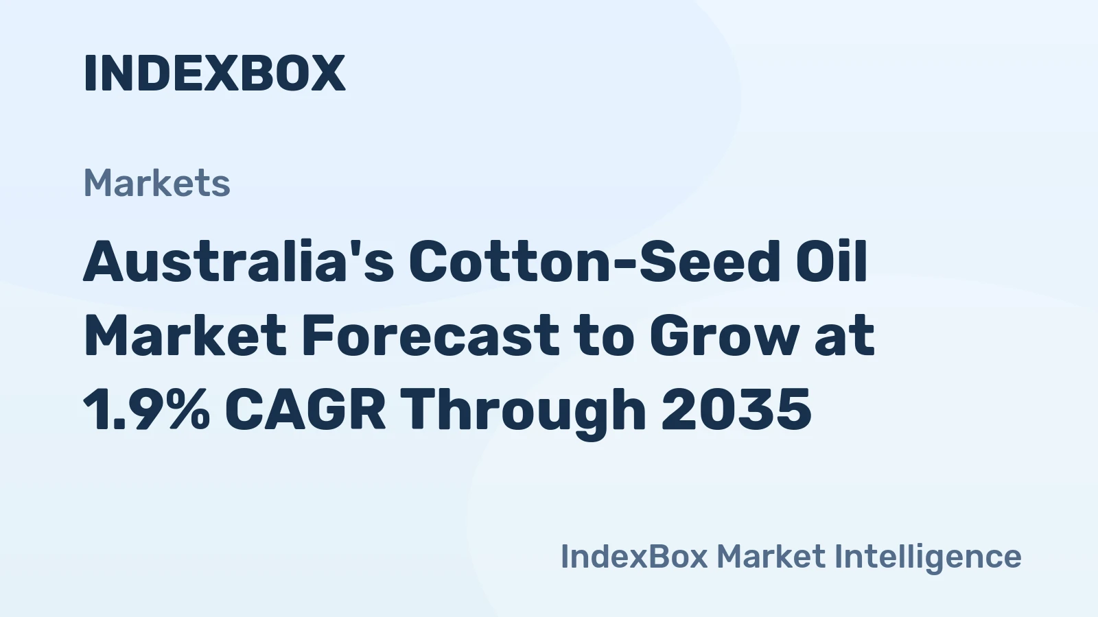 Australia's Cotton-Seed Oil Market Forecast to Grow at 1.9% CAGR Through 2035
