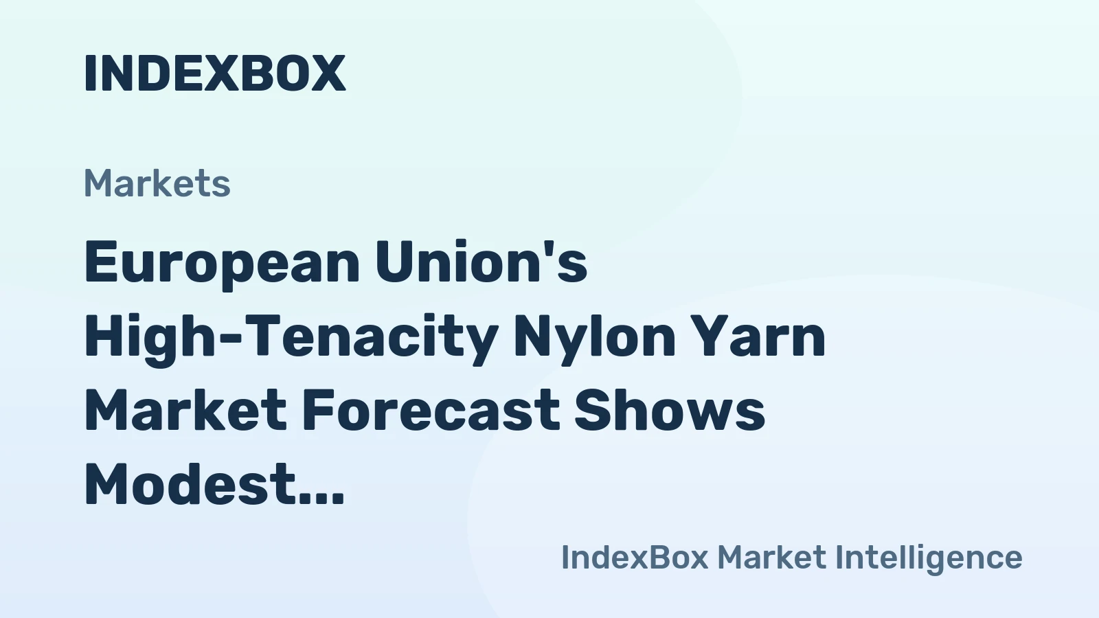 European Union's High-Tenacity Nylon Yarn Market Forecast Shows Modest Growth With a 2% Value CAGR