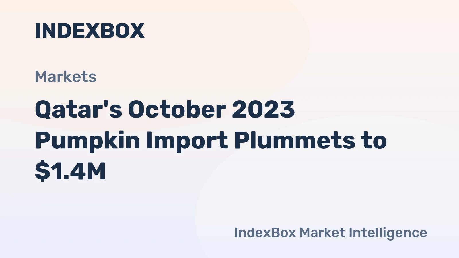 Qatar's October 2023 Pumpkin Import Plummets to $1.4M
