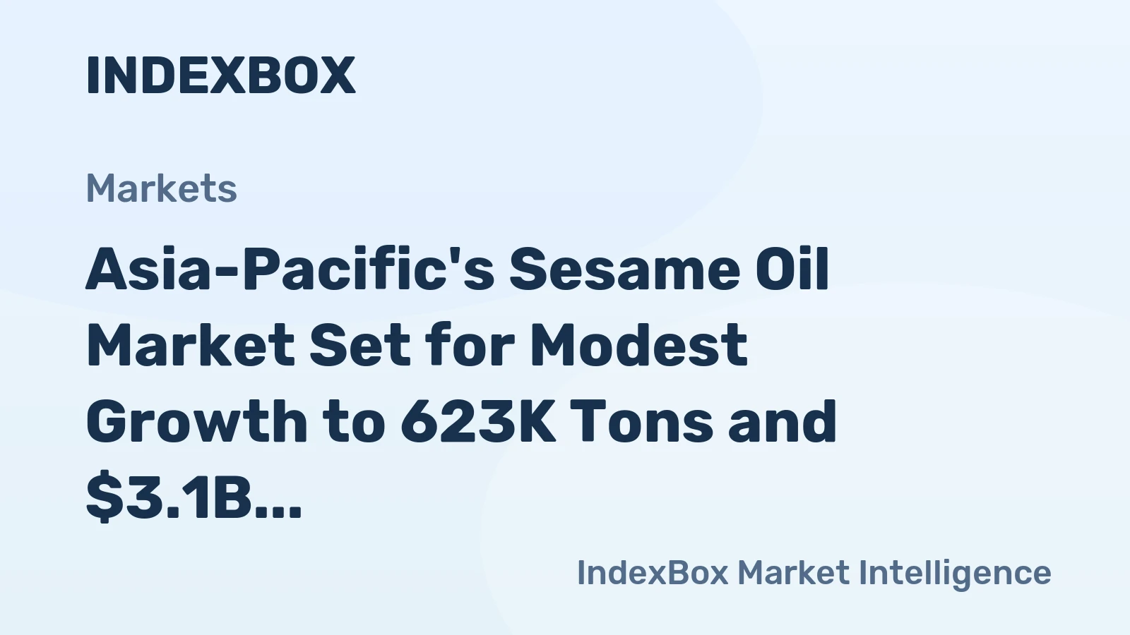 Asia-Pacific's Sesame Oil Market Set for Modest Growth to 623K Tons and $3.1B by 2035