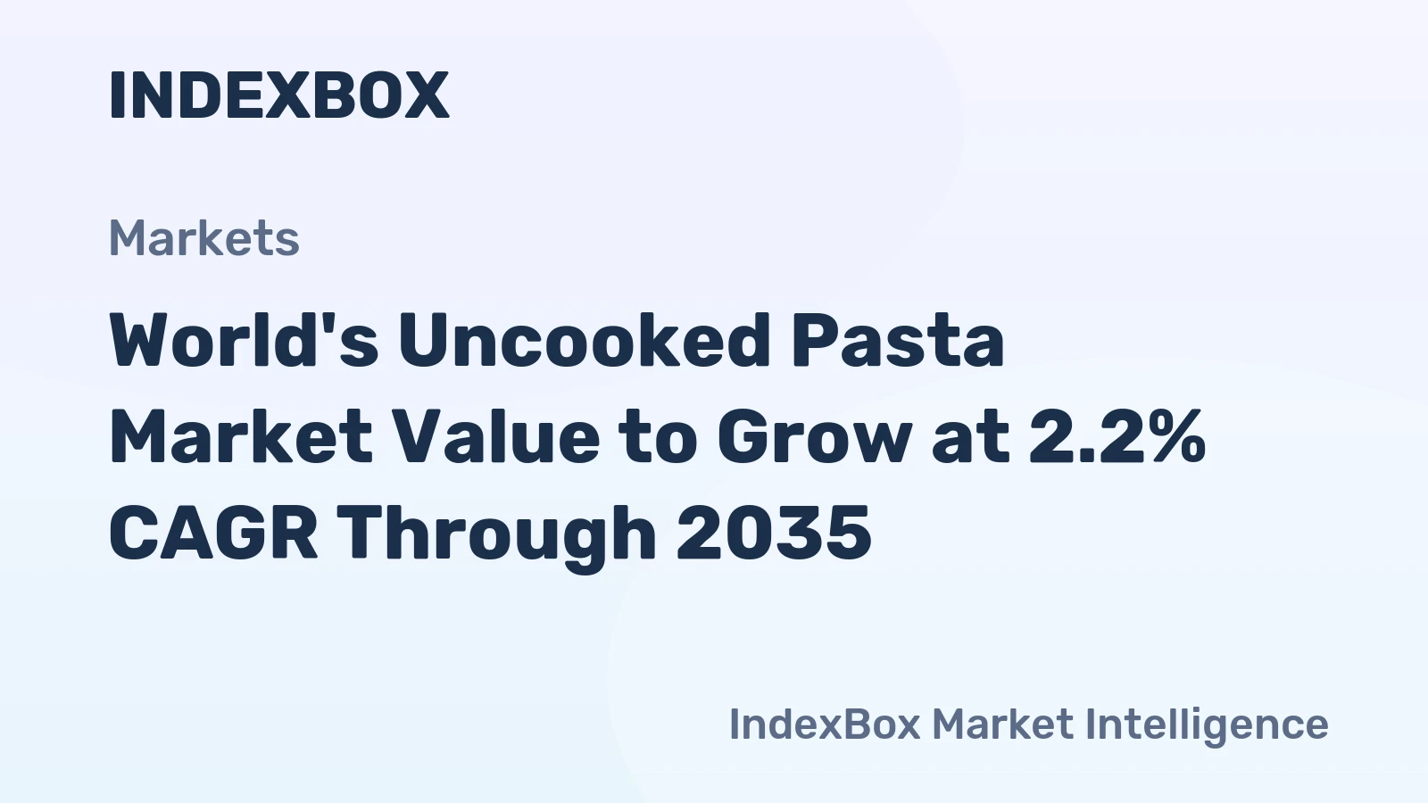 World's Uncooked Pasta Market Value to Grow at 2.2% CAGR Through 2035