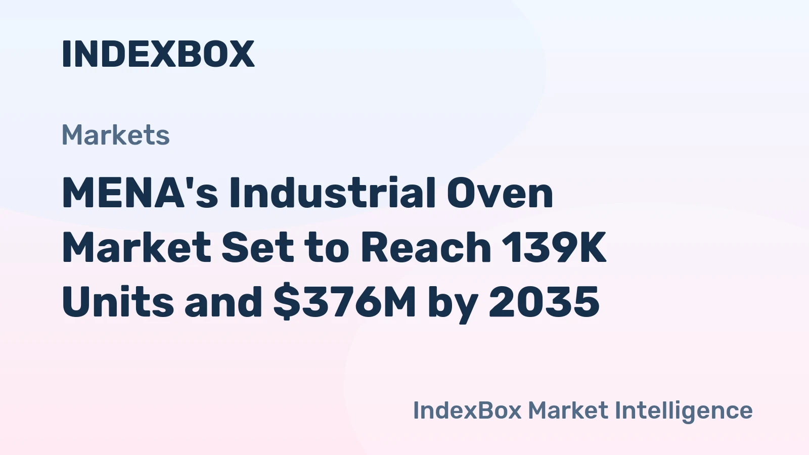 MENA's Industrial Oven Market Set to Reach 139K Units and $376M by 2035