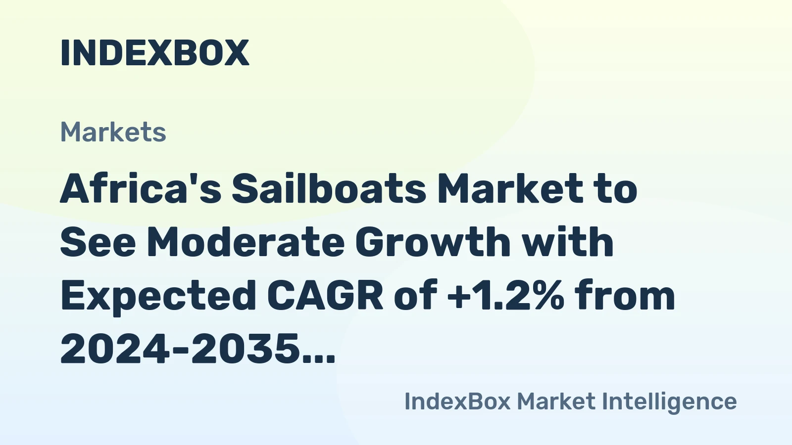 Africa's Sailboats Market to See Moderate Growth with Expected CAGR of +1.2% from 2024-2035