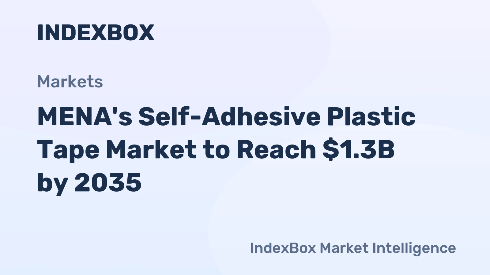 MENA's Self-Adhesive Plastic Tape Market to Reach $1.3B by 2035