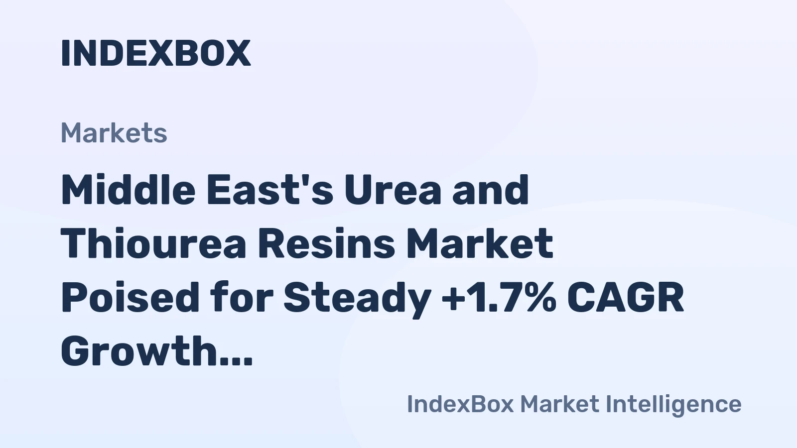 Middle East's Urea and Thiourea Resins Market Poised for Steady +1.7% CAGR Growth Through 2035