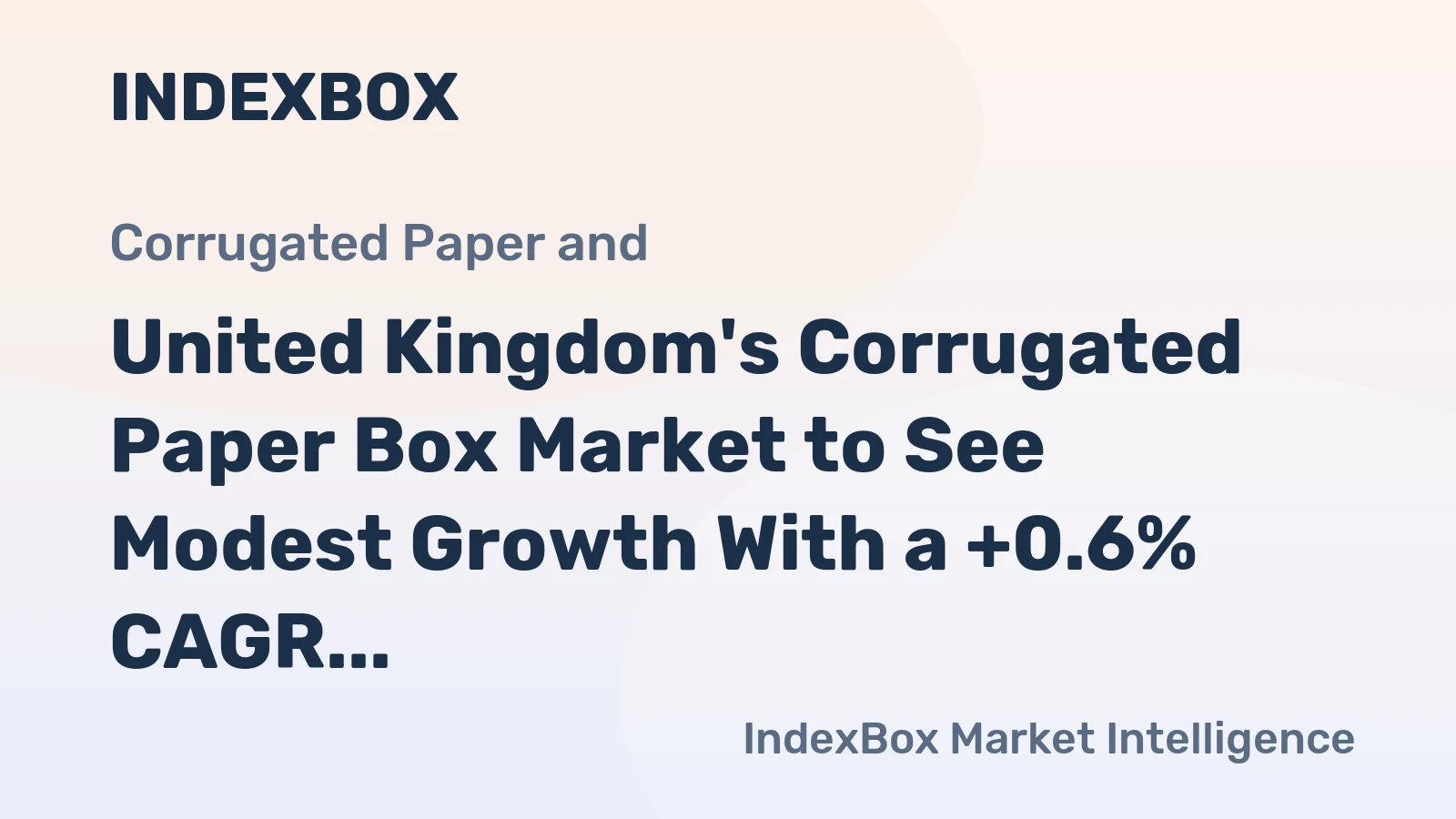 United Kingdom's Corrugated Paper Box Market to See Modest Growth With a +0.6% CAGR in Value