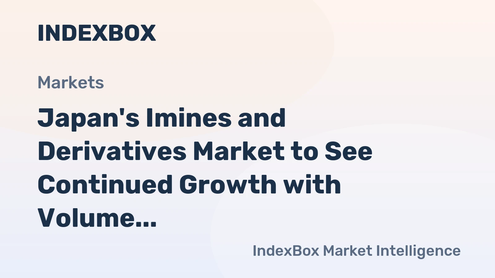 Japan's Imines and Derivatives Market to See Continued Growth with Volume Reaching 2.7K Tons and Value at $25M by 2035