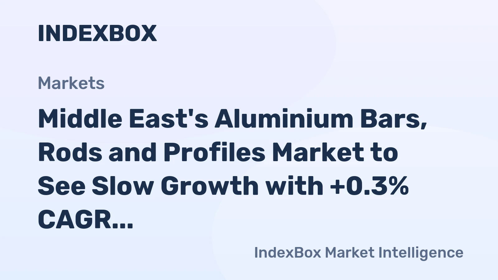 Middle East's Aluminium Bars, Rods and Profiles Market to See Slow Growth with +0.3% CAGR through 2035
