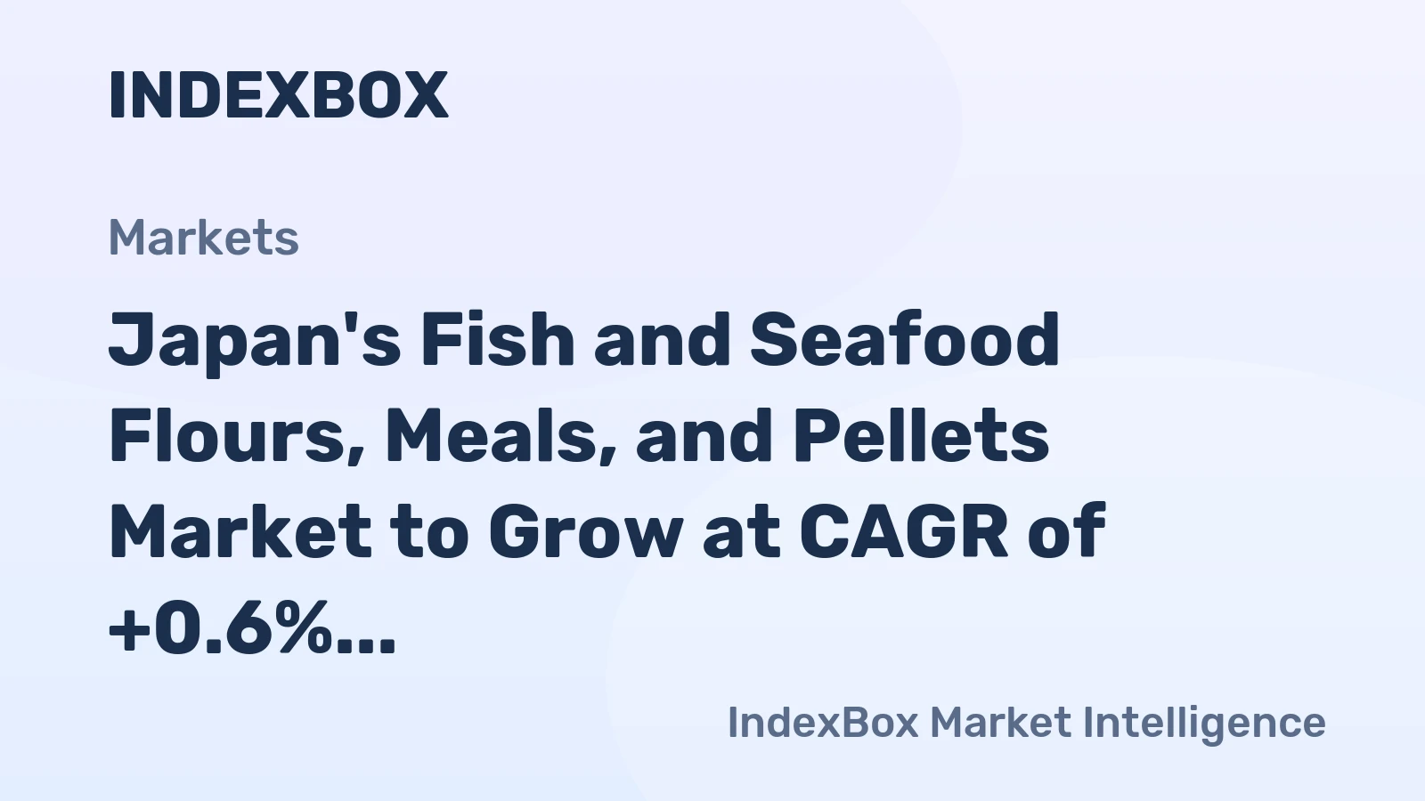Japan's Fish and Seafood Flours, Meals, and Pellets Market to Grow at CAGR of +0.6% Reaching $338M by 2035