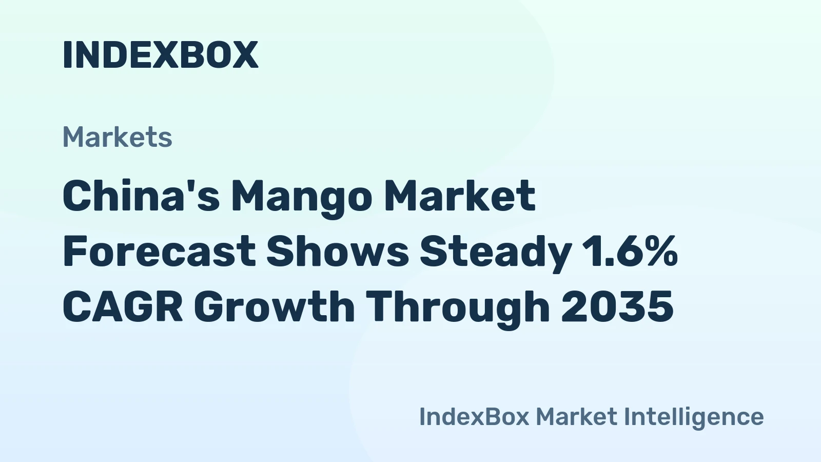 China's Mango Market Forecast Shows Steady 1.6% CAGR Growth Through 2035