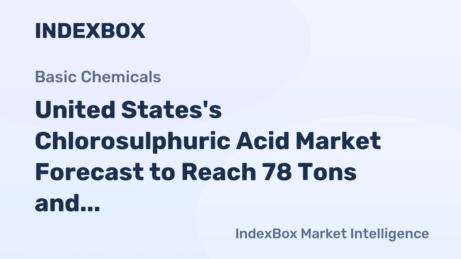 United States's Chlorosulphuric Acid Market Forecast to Reach 78 Tons and $171K by 2035