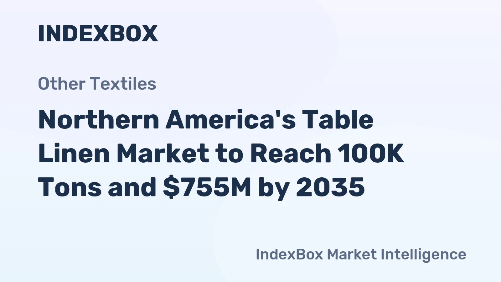 Northern America's Table Linen Market to Reach 100K Tons and $755M by 2035